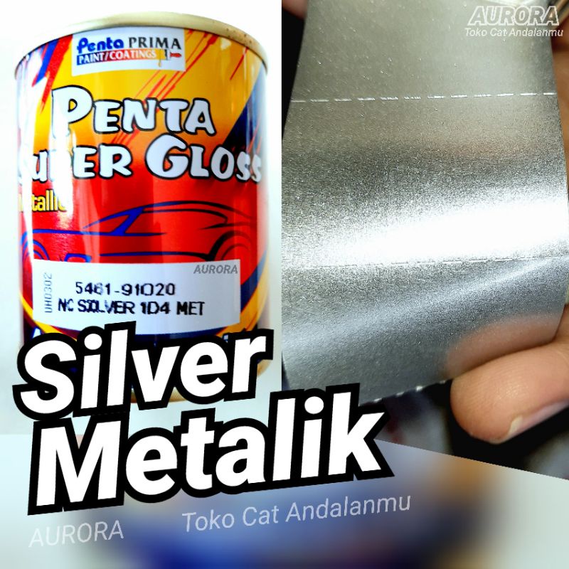 Jual Cat Silver Metalik Penta Super Gloss Silfer 1D4 Metallic Metalic ...