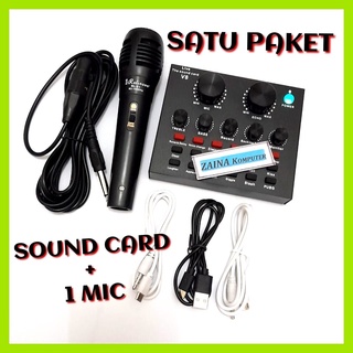 Jual ALAT KAROKE Mixer mini Audio USB External Sound card Broadcast ...