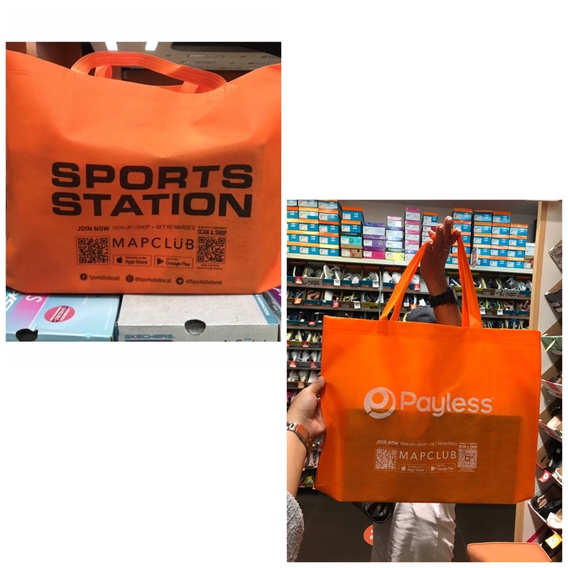 Jual Tas Shopping Bag sport station & payless ( Harus disertai dengan pembelian barang & sesuai ...
