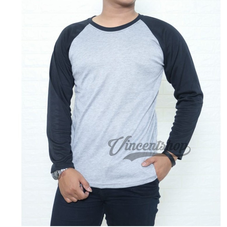 Raglan Lengan Panjang / Baju Raglan / Reglan Polos / Kaos | Shopee ...