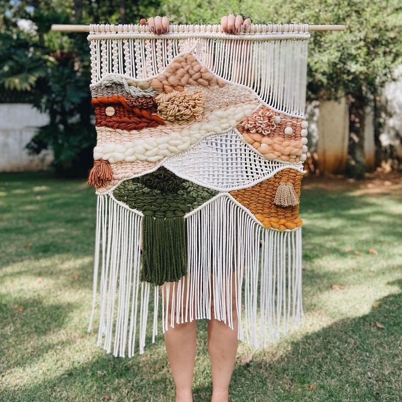 Jual Macrame weave / makrame hiasan dinding 110x80cm Indonesia|Shopee ...