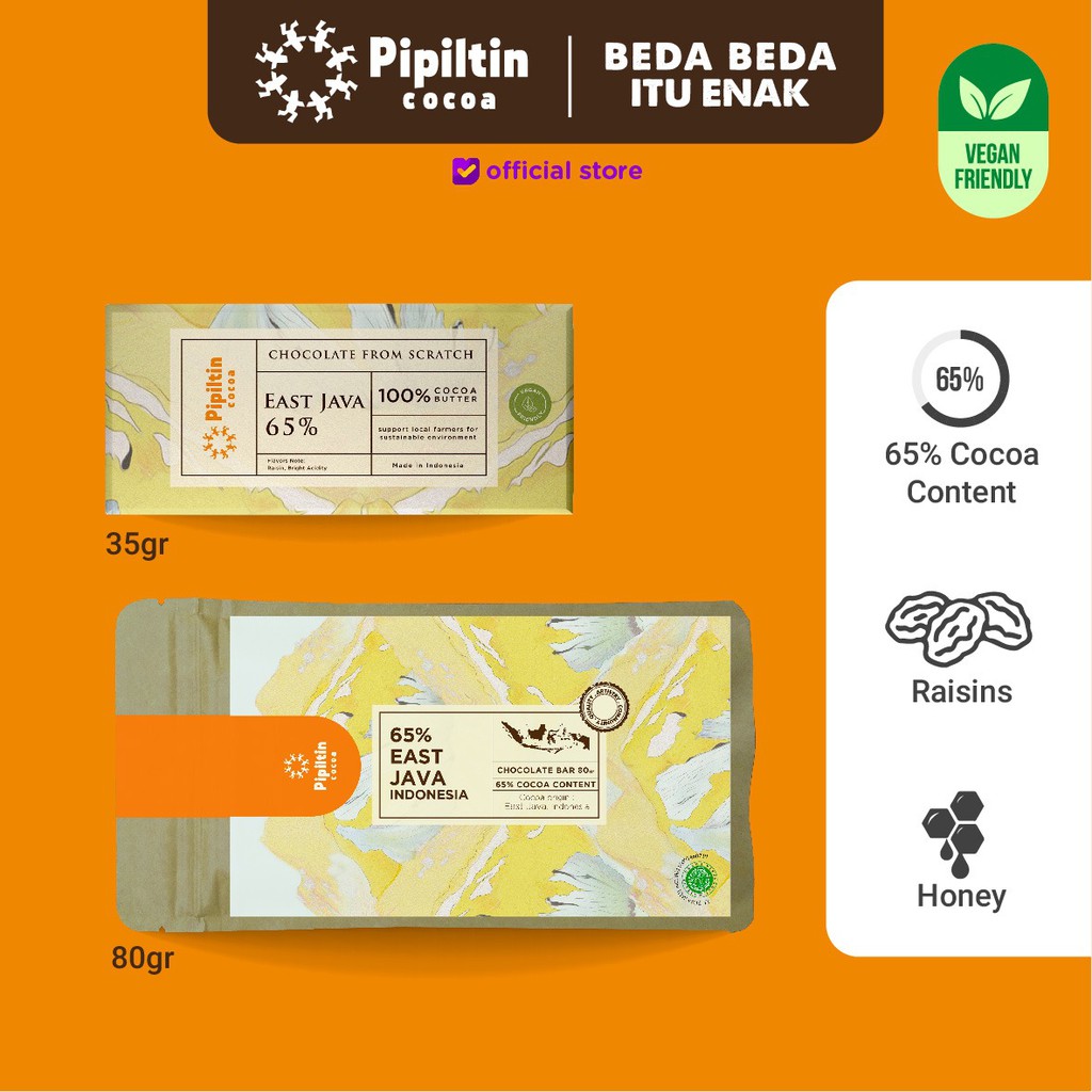 Jual Pipiltin Cocoa Dark Coklat - Chocolate Bar East Java 65% | Shopee ...