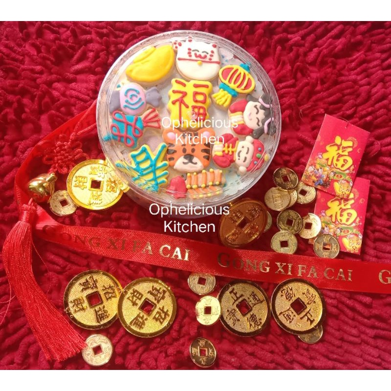 Jual Cookies Hias Imlek 2022 thn Macan/CNY hampers 2022 toples bulat ...