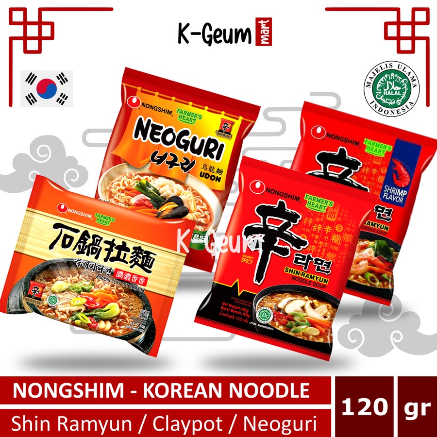Jual Nongshim Shin Ramyun Neoguri Udon Claypot Ramyun Kimchi Shrimp ...