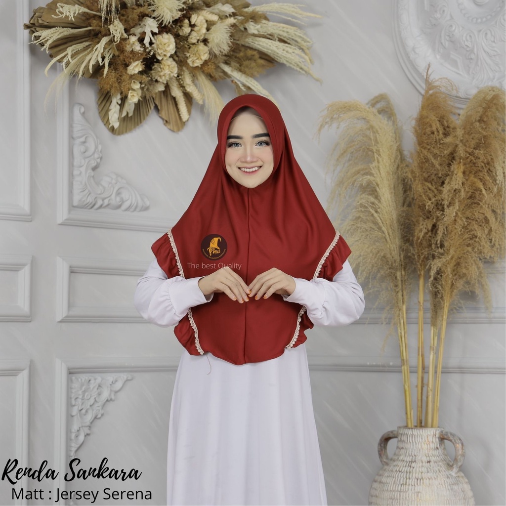 Jual MAWADDAH Hijab Daily Instan Kekinian Model Renda Pinguin (Renda ...
