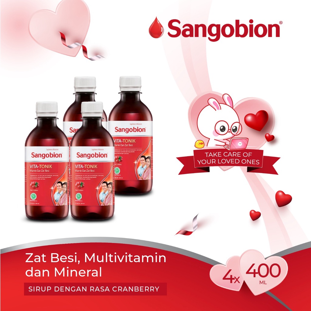 Jual Sangobion Vita-Tonik 400ml [bundle 4 bottles] Vitamin dan Suplemen ...