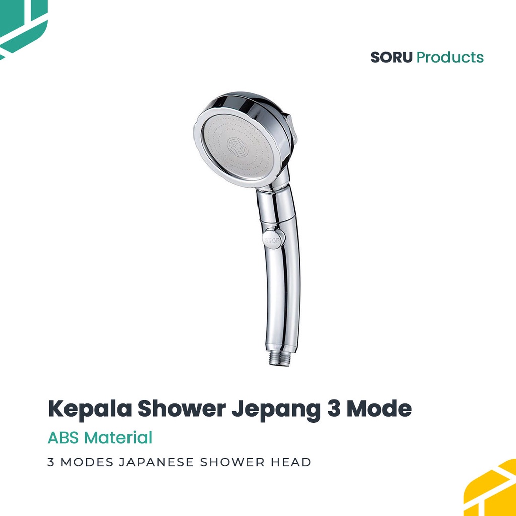Jual Soru Kepala Shower Model Jepang 3 Mode + Tombol Start/Stop ...
