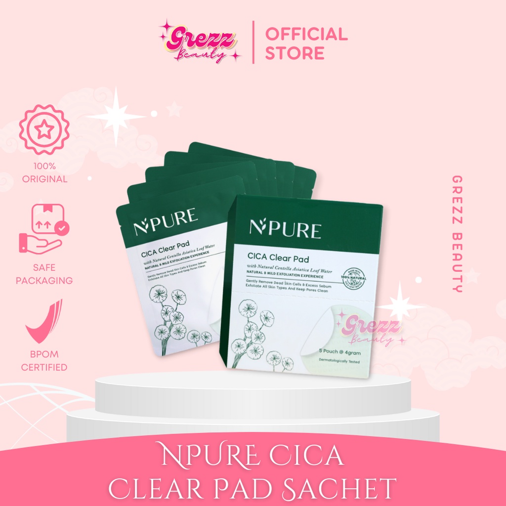 Jual Npure Cica Clear Pad Sachet (1 Dus isi 5 sachet) | Shopee Indonesia