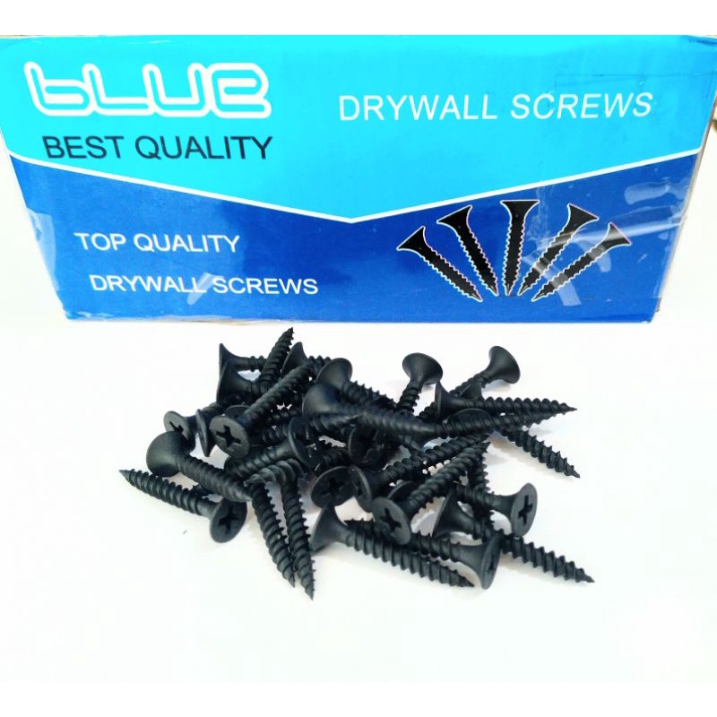 Jual Sekrup Gypsum 6 X 1" Baut Cacing Warna Hitam Drywall Screws | (QTY ...