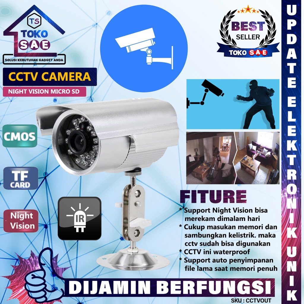 Jual Camera CCTV Outdoor Mikro SD tanpa DVR Original Ori Berkualitas Termurah Kamera CCTV Mini ...