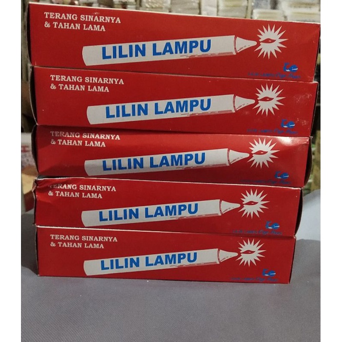 Jual Lilin lampu Cap PAUS isi 8 batang+Packing aman bubble wrap ...