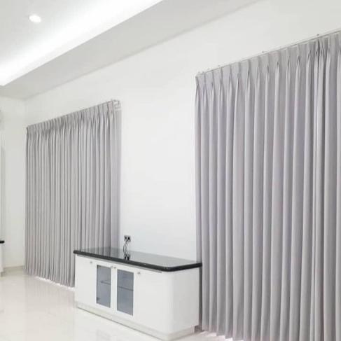 Jual Onna Blue Curtain Kain Semi Blackout / Gorden / Penutup Jendela ...