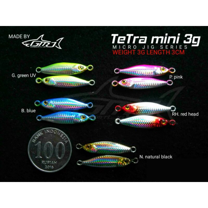 Jual metal jig micro jig murah killer premium quality model tetra 3g ...