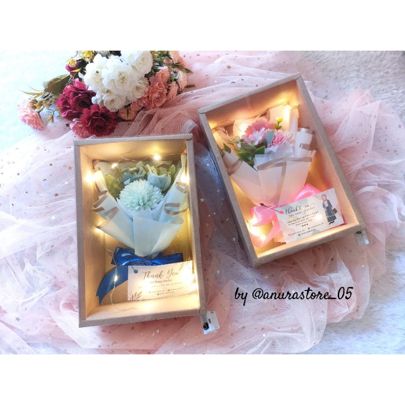 Jual buket bunga box / Flower Box / Flower gift box hadiah valentine ...