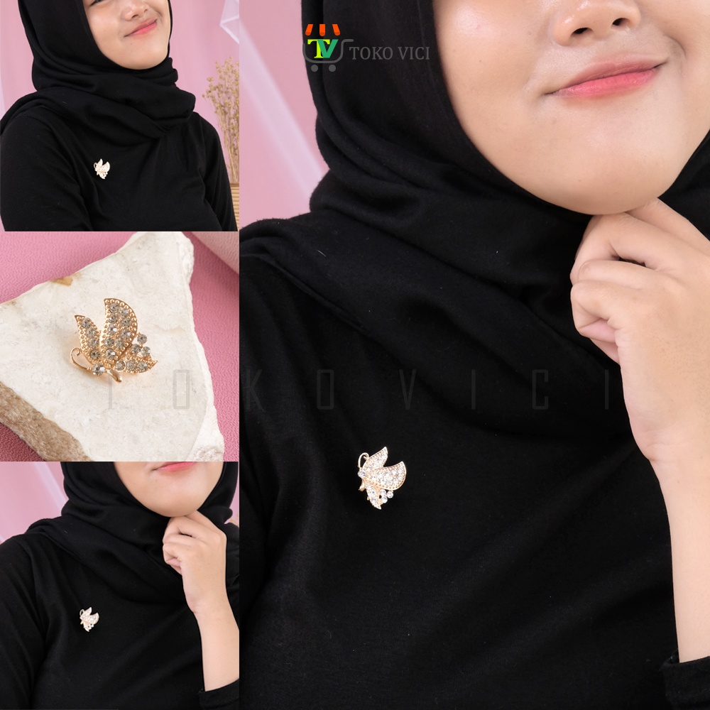 Jual Bross Pin Bros Hijab Mini Bros Motif Cantik Aksesoris Fashion