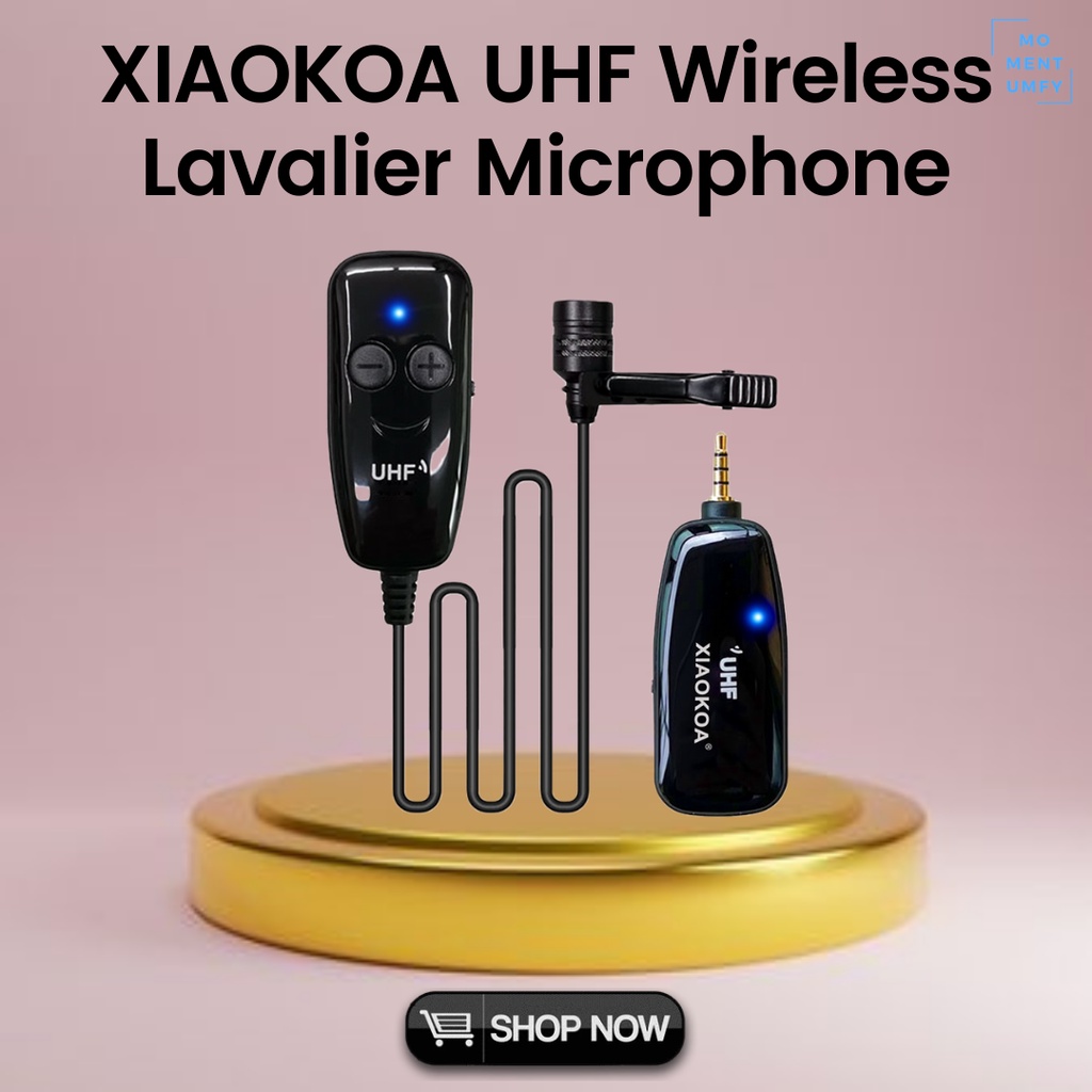 Jual XIAOKOA UHF Wireless Bluetooth Lavalier Mikrofon Microphone ...