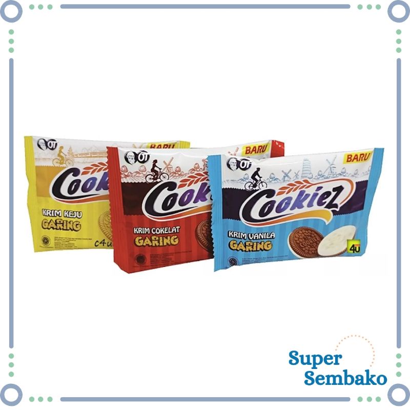 Jual SNACK BISKUIT SANDWICH COOKIEZ 20g ISI 20 PCS BUNGKUS RASA KRIM ...