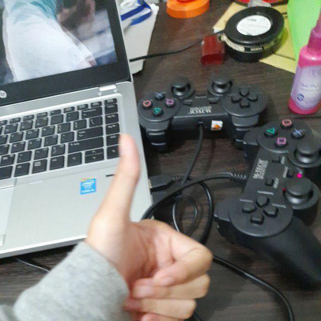 Stik PC DOUBLE 1 PASANG 2PC STICK KOMPUTER HITAM ANALOG GAME PC USB ...