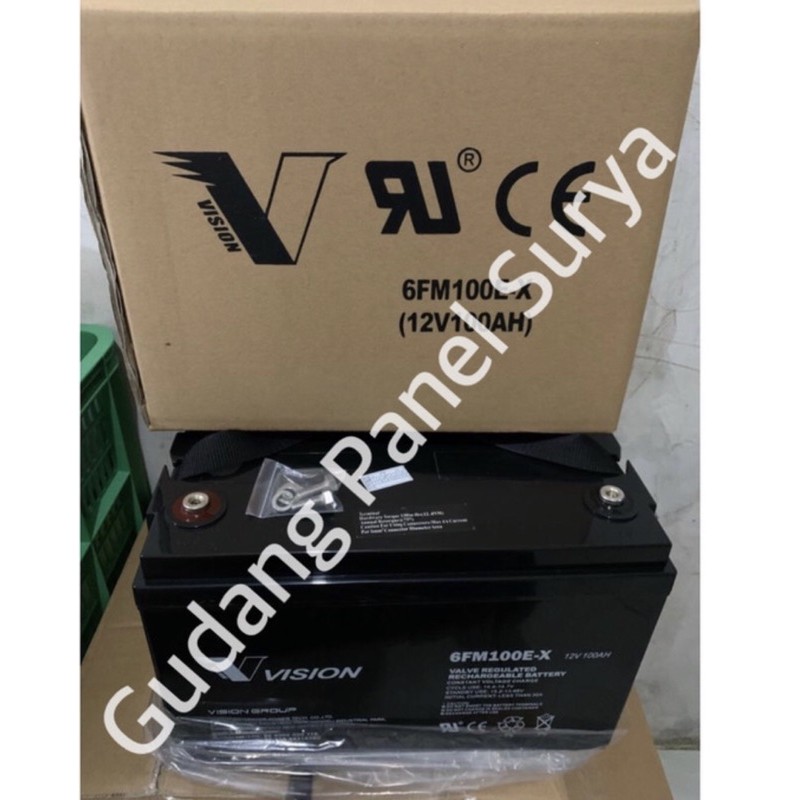 Baterai Kering Aki Accu Baterry VRLA VISION 12V 100AH 100 ah | Shopee ...