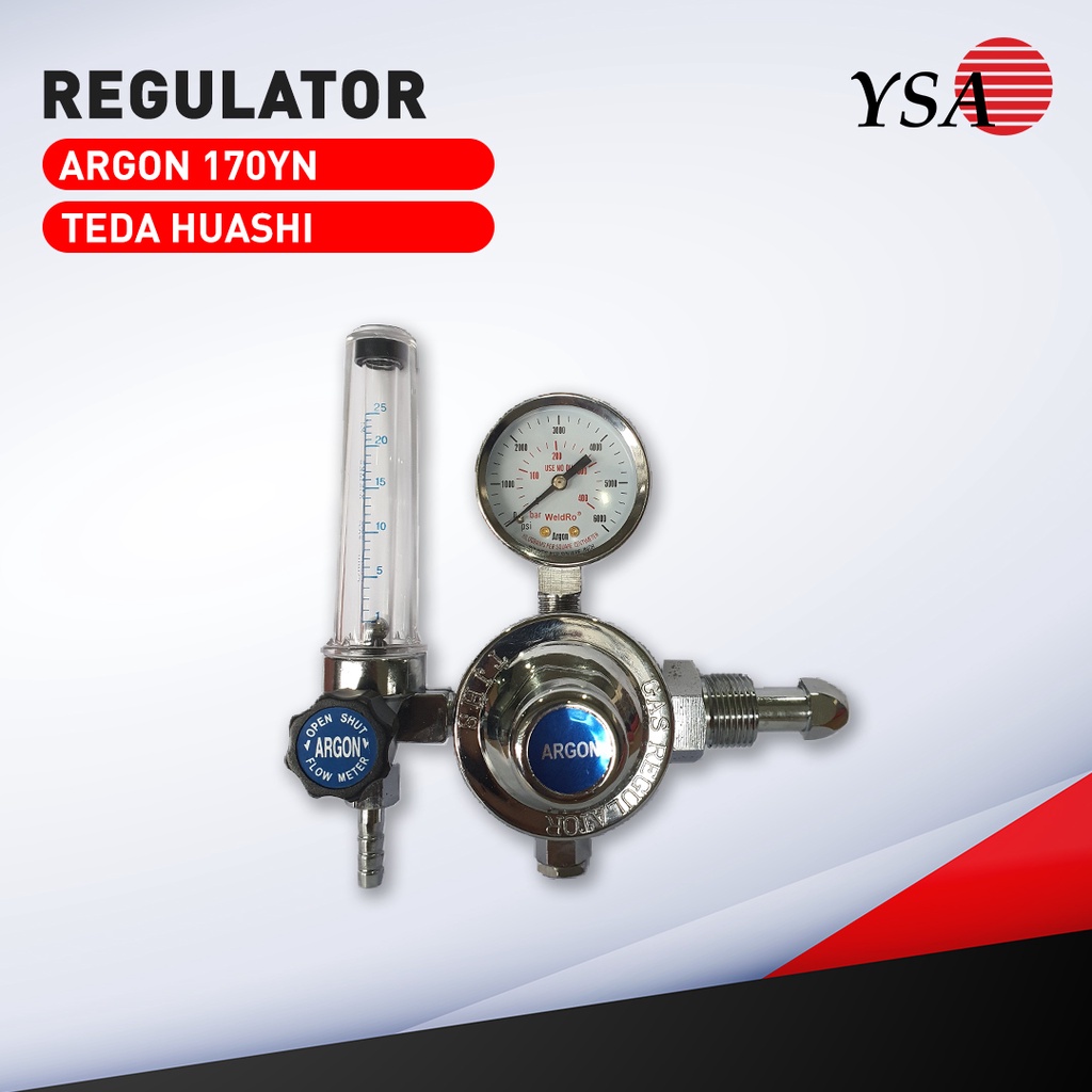 Jual REGULATOR ARGON 170YN REGULATOR GAS TABUNG LAS TEDA HUASHI GMAW ...