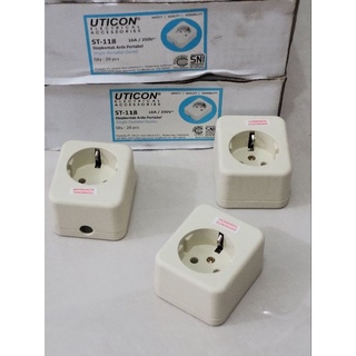 Jual Stop Kontak Arde UTICON 1 Lubang ST118 | Shopee Indonesia