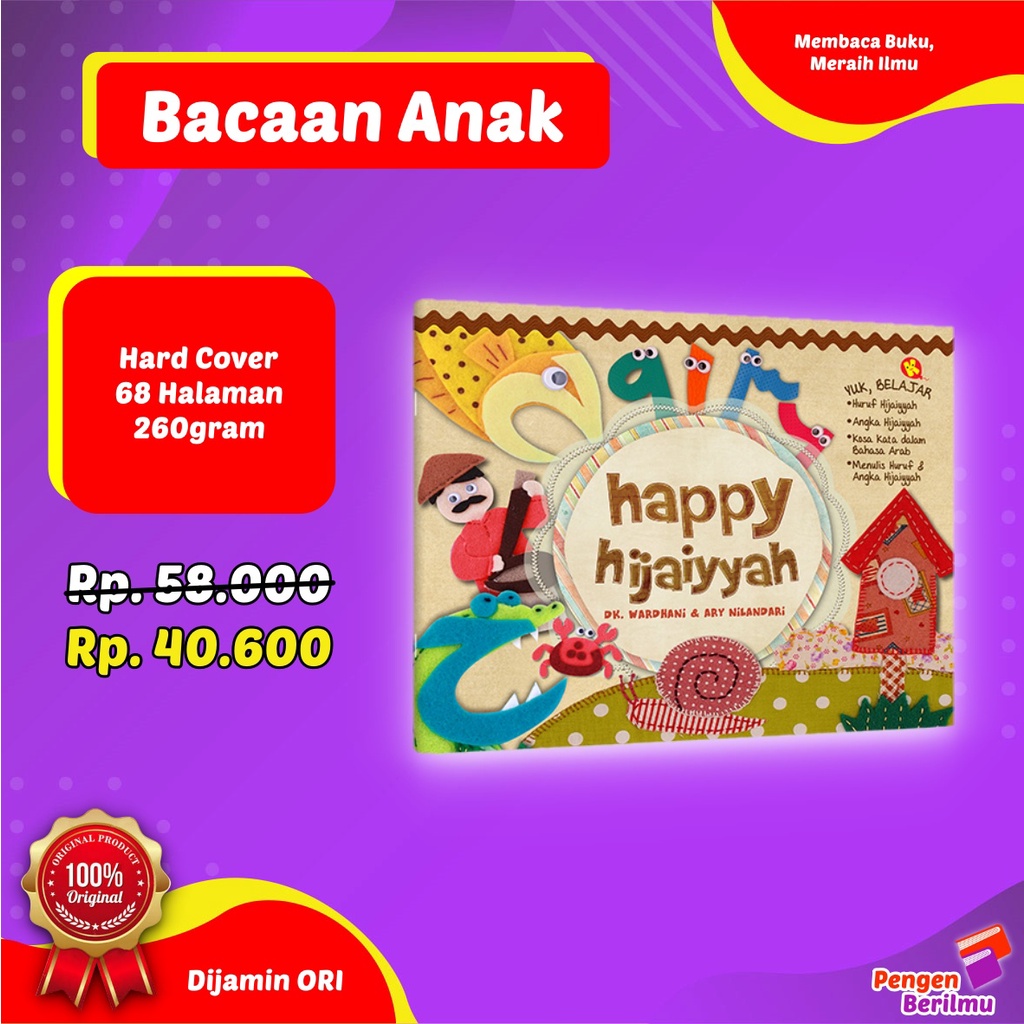 Jual Happy Hijaiyah | Hard Cover | Buku Bacaan Anak by DK. Wardhani ...