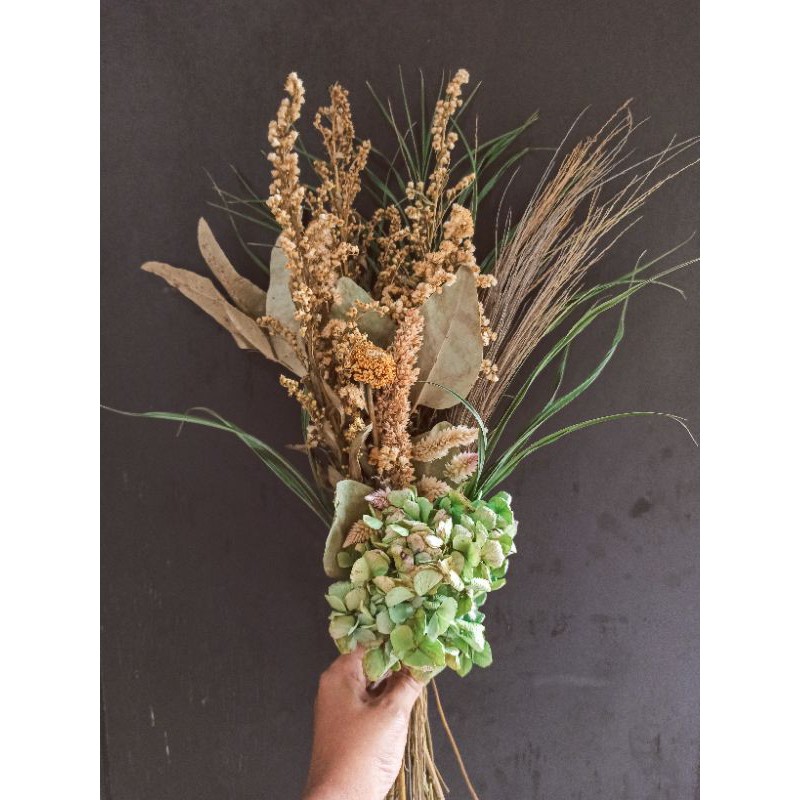 Buket Bunga Kering Dried Bouquet Dried Flowers Bouquet Hiasan Rustic ...