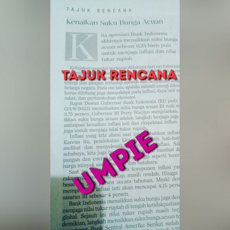 Jual Koran Kliping TAJUK RENCANA/EDITORIAL TEKS (Koran Bekas) | Shopee ...