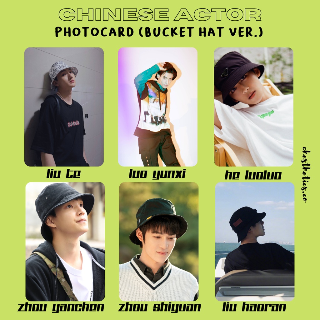 Jual Aktor China Actor Bucket Ver. Photocard (Liu Te, Luo Yunxi, He ...