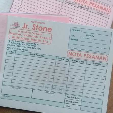 Jual (2 ply) Nota full Color 1 rim (250 lembar putih + 250 Lembar Merah ...