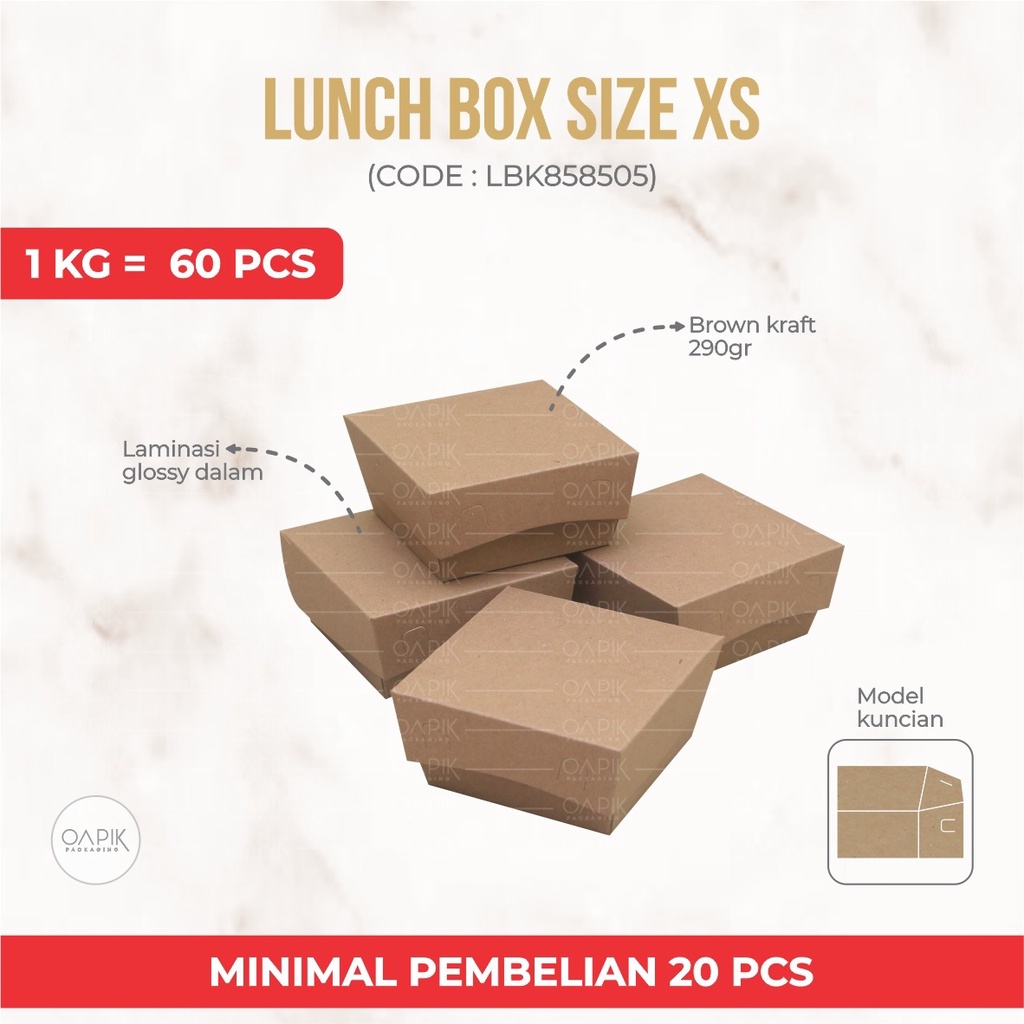 Jual LUNCH BOX XS, Kemasan Makanan, Packaging Makanan, Dus Makanan, Dus ...
