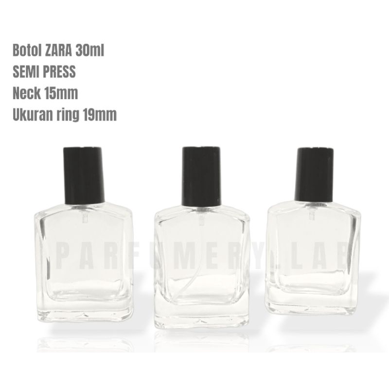 Jual Botol ZARA 30ML semi press , neck 15mm ,ring 19mm | Shopee Indonesia
