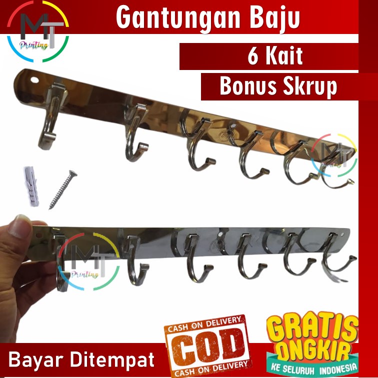 Jual COD Kapstok Stainless Steel Kuat dan awet kastok baju celana kuat ...