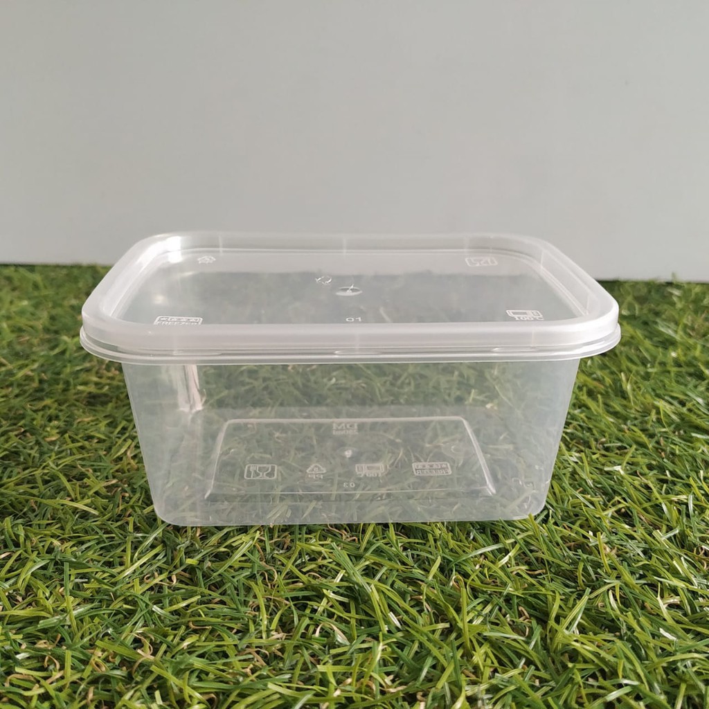 Jual Thinwall DM Rect 750ml + Tutup / Thinwall Panjang / Kotak makan 750 ml (Isi 25 Pcs ...