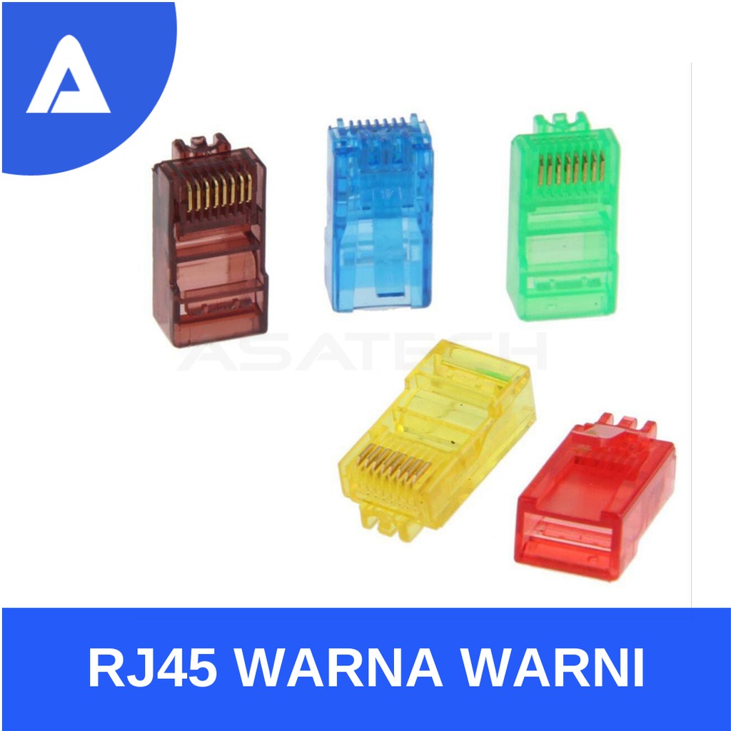 Jual Connector Konektor RJ45 Lan Warna Warni Bagus ( Ecer / per pcs ...