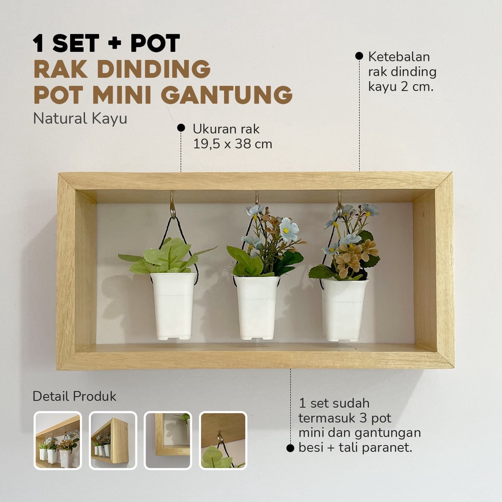 Jual Rak Dinding Pot Mini Gantung Hiasan Tembok Dekorasi Tempel ...