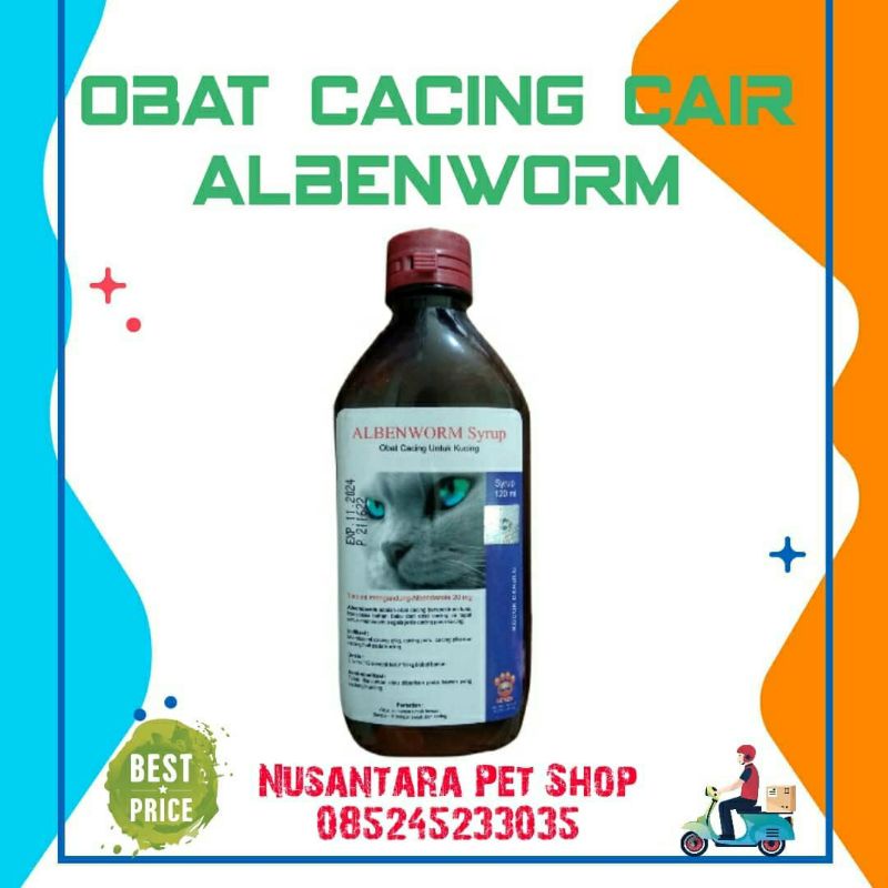 Jual obat cacing kucing cair albenworm | Shopee Indonesia
