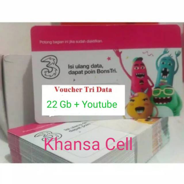 Jual VOUCHER TRI DATA 22 GB+UNLIMITED (SUKABUMI-CIANJUR) | Shopee Indonesia