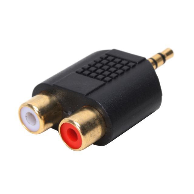 Jual 3.5mm Audio Stereo to 2 RCA Splitter Jack Male Adapter Converter ...
