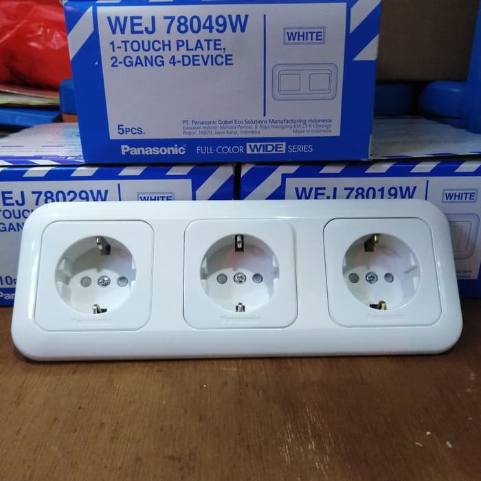 Jual Colokan Stopkontak Stop Kontak 3Lubang CP Panasonic 3 Lubang Inbow ...