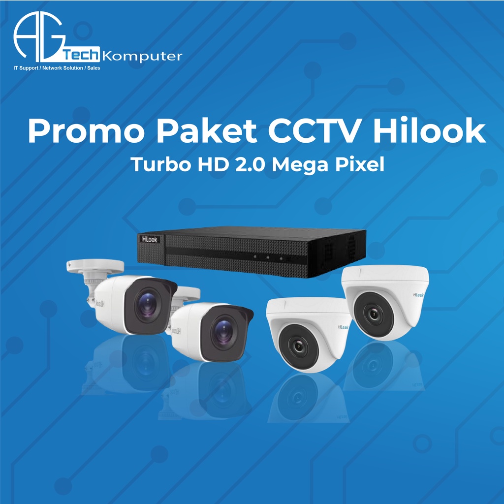 Jual Paket CCTV HILOOK 4 CHANNEL 4 CAMERA TURBO HD 1080 P | KOMPLIT SEMUA!! TINGGAL PASANG ...