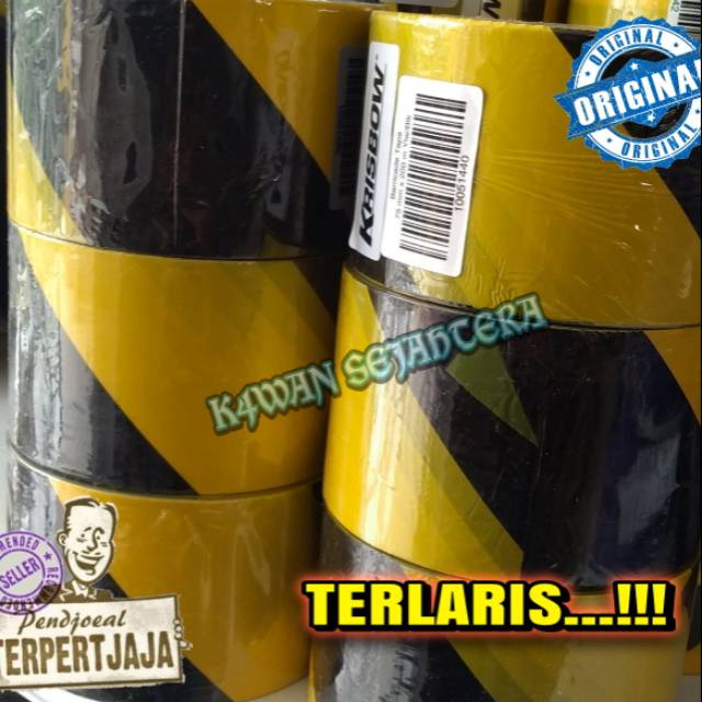 Jual Police Line GANTI HARGA Pita Barikade - Kuning/Hitam Krisbow ...