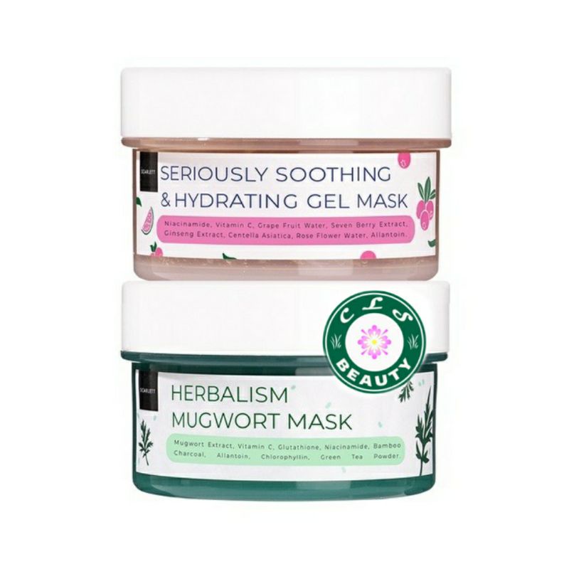 Jual SCARLETT FACE MASK |Herbalism Mugwort Mask | Seriously Soothing & Hydrating Gel Mask ...