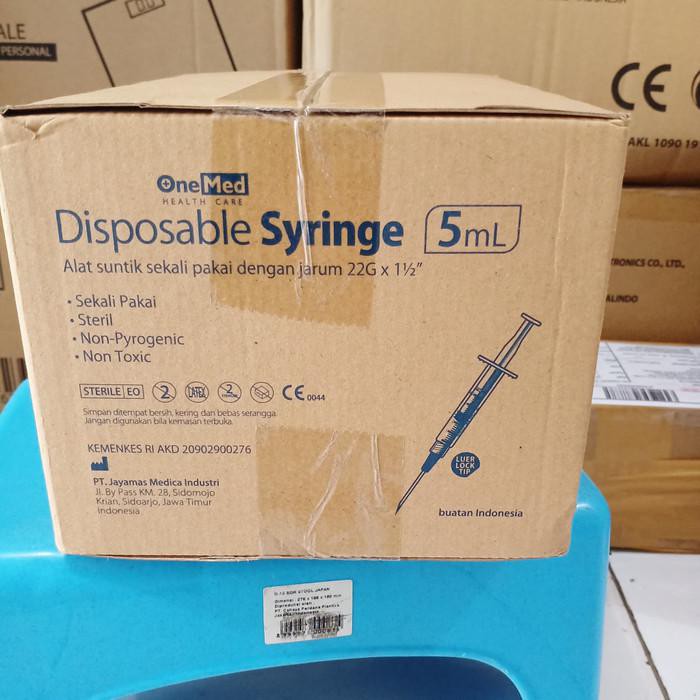Jual DASYAT SPUIT 5CC ONEMED SYRINGE 5ML - 5CC PER BOX !!! | Shopee ...