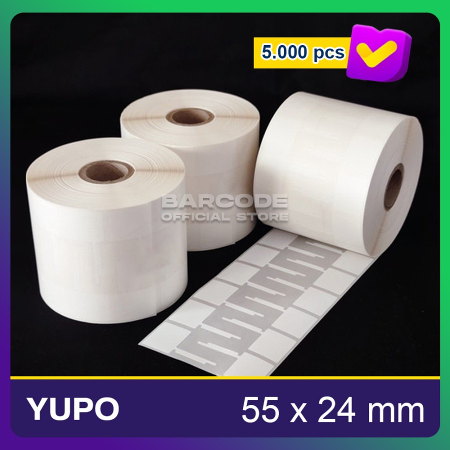 Jual Stiker Label Barcode YUPO 55 x 24 mm ( 2 Line ) Jewellery ...