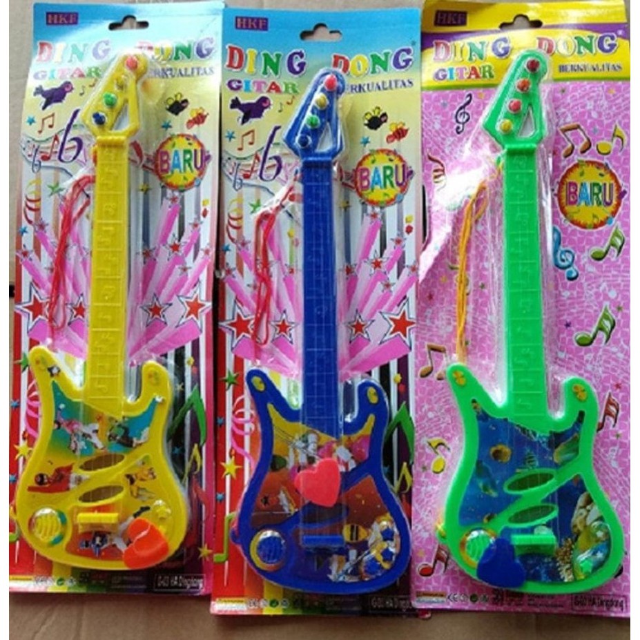 Jual Mainan Gitar Anak Ding Dong Kado ulang Tahun Alat Musik | Shopee ...