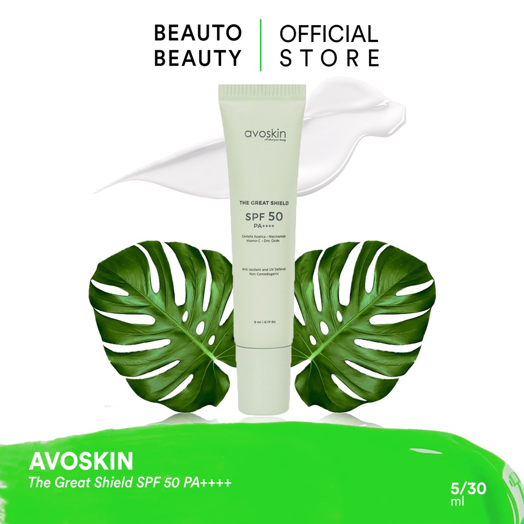 AVOSKIN The Great Shield SPF 50 PA++++ / Indonesia Avo Skin / SunScreen ...