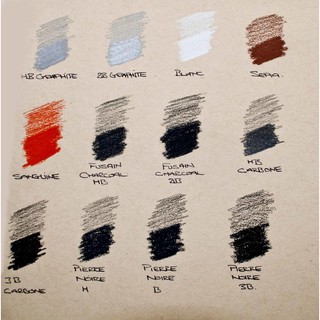 Conte a Paris - Drawing Pencil (Sepia / Sanguine / White) | Shopee ...