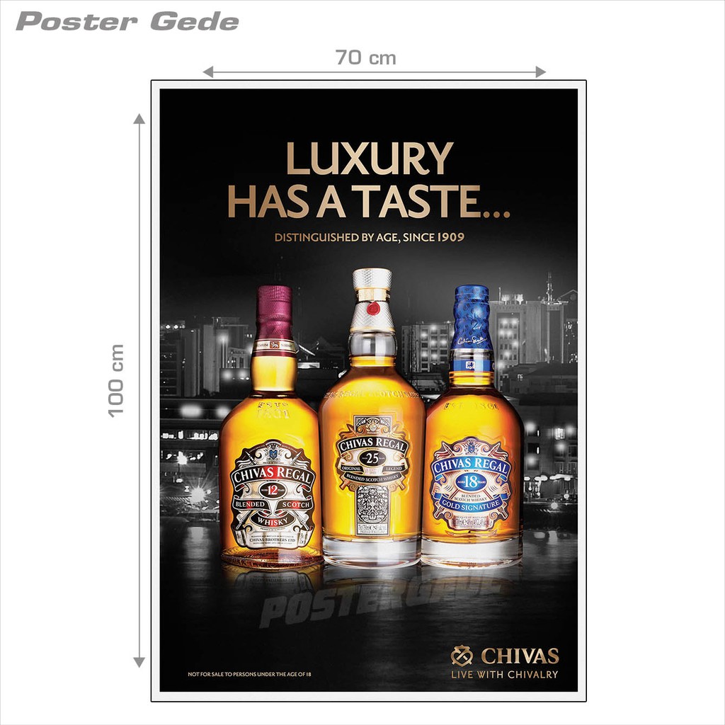 Jual JUAL POSTER -- BUKAN JUALAN MIRAS -- Poster Gede CHIVAS REGAL #02B ...
