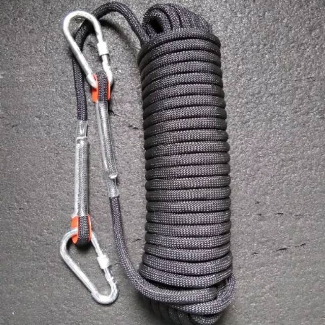 Jual Karmantel 10mm include carabiner kernmantel rope tali safety srt ...